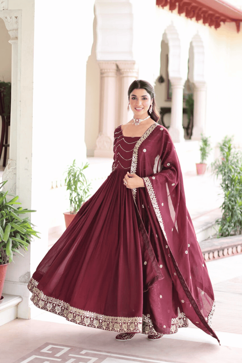 Maroon Mirage Anarkali Suit – Glamwiz India