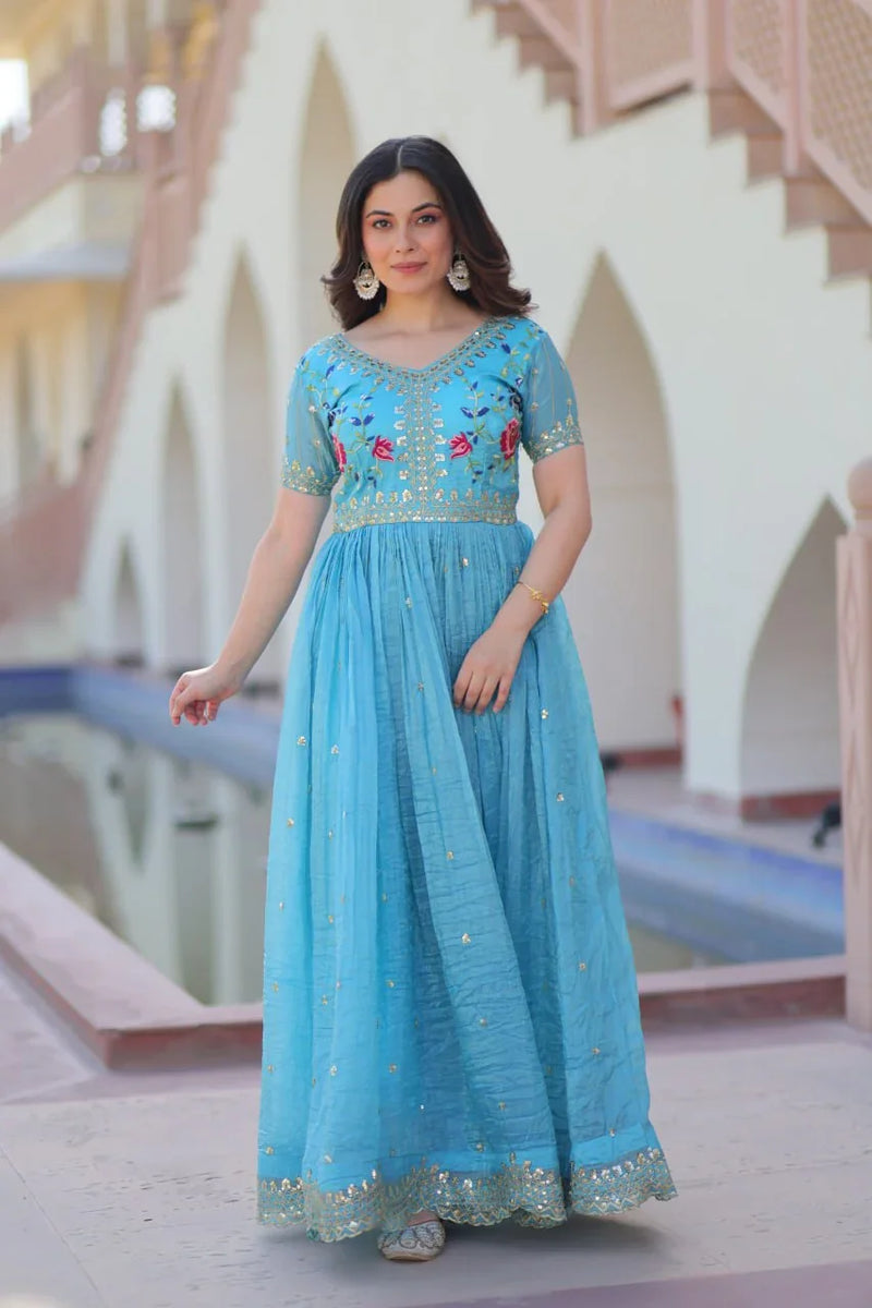 Princess Glam | Embroidered Anarkali Gown – Glamwiz India